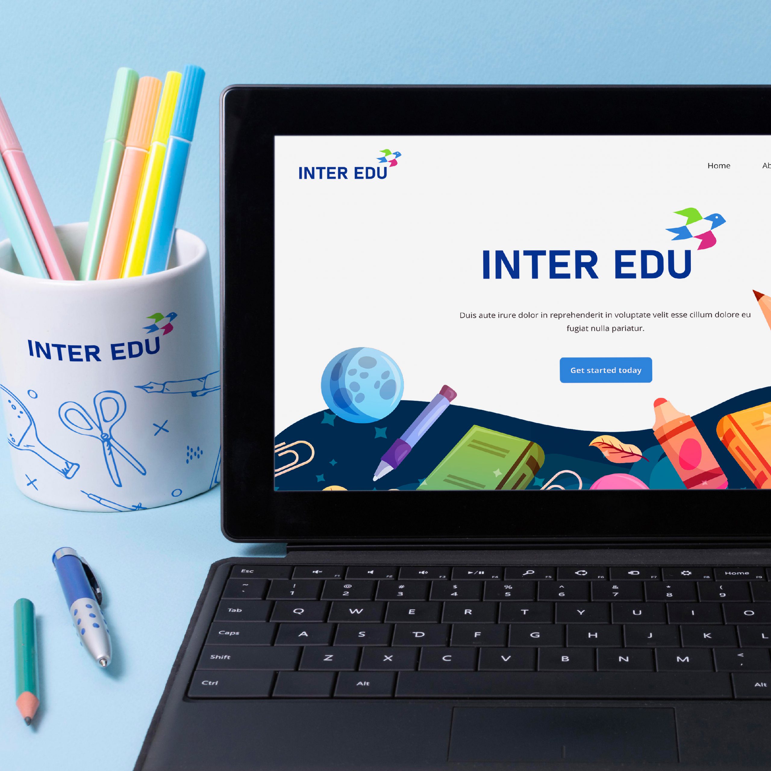 THIẾT KẾ LOGO THƯƠNG HIỆU DU HỌC INTER EDU